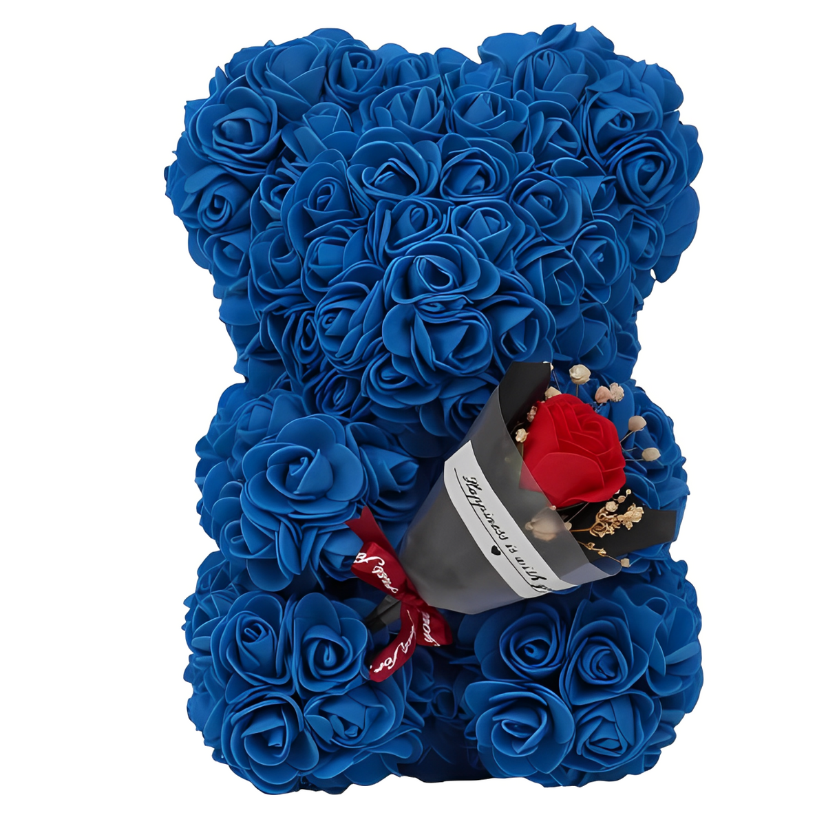 Artificial Dark Blue Rose Teddy Bear | Zelda Shop