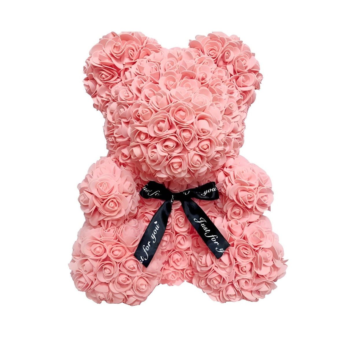 Artificial Light Pink Rose Teddy Bear | Zelda Shop