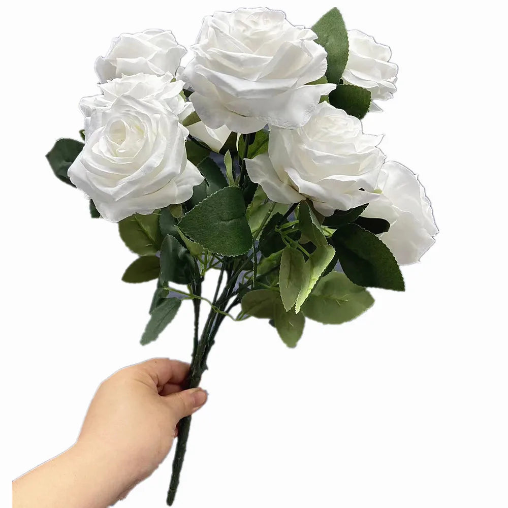 Artificial White Roses Bouquet | Zelda Shop